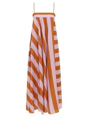 Zimmermann Indra Striped Maxi Dress - Lavender