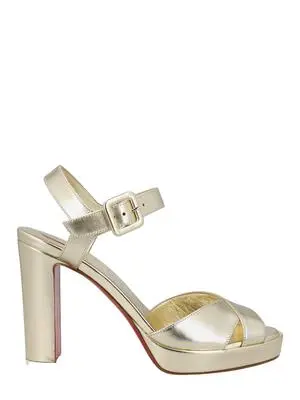 CHRISTIAN LOUBOUTIN Christian Louboutin Cora Round Toe Chunky Heel Sandals No