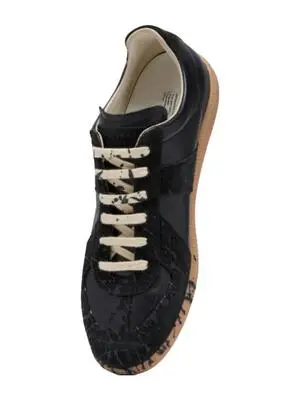MAISON MARGIELA Replica Paint-splatter Sneakers - Black