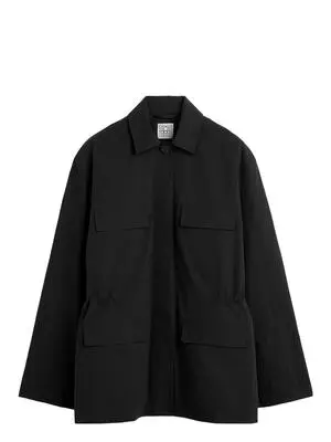 TOTEME Drawstring-waist Pocket-detail Jacket - Black