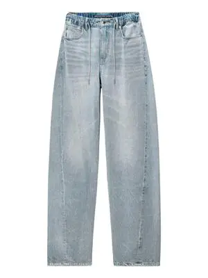 Alexander Wang Alexander Wang Logo Patch Balloon Jeans Gray
