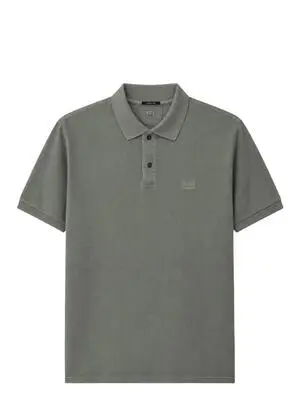 C.P. COMPANY Button Logo-detail Polo Shirt - Gray