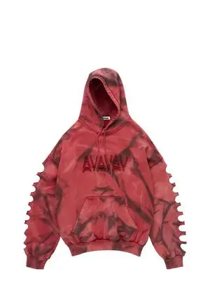 AVAVAV Distressed Logo Hoodie - Red