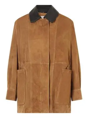 Nour Hammour Grange Suede Jacket - Camel