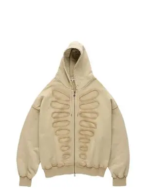 AVAVAV Embossed Zip-up Hoodie - Nude