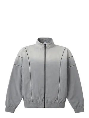 Off-White Logo Embroidered Zip-up Jacket - Grey