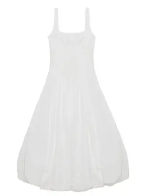 Simkhai Hally Cotton Midi Dress With Square Neckline - White