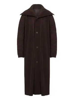 Issey Miyake Pleated Coat - Black