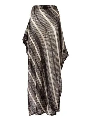 Missoni Striped Embroidered Mesh Skirt - Black