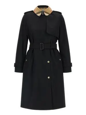 Burberry Single-breasted Trench Coat - Black
