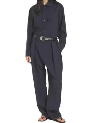 Barena Venezia Classic Fit Wide-leg Trousers - Navy