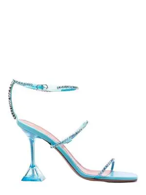 Amina Muaddi Gilda 95mm Crystal-embellished Sandals - Blue