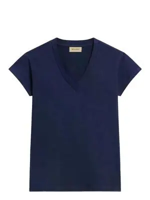 Woolrich Slub V-neck T-shirt - Blue