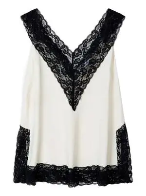 STYLEIN Stylein Miette Lace Trim V-Neck Top