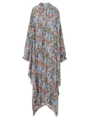 Rodebjer Volta Trailing Print Relaxed Fit Shirt Dress - Blue