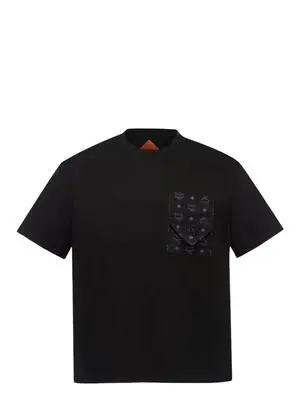 Mcm Visetos Print Pocket T-shirt - Black