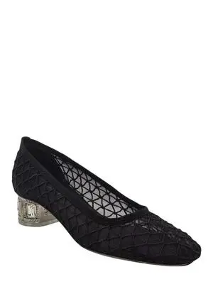 Casadei Embellished Mesh Pumps - Black