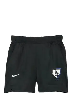 Nike Mlb Logo-print Shorts - Black