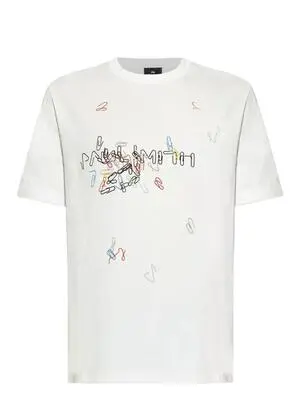Paul Smith Paperclip' Logo T-shirt - White