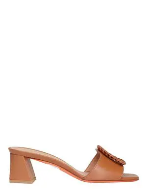 Santoni Braided Buckle Sandals - Brown
