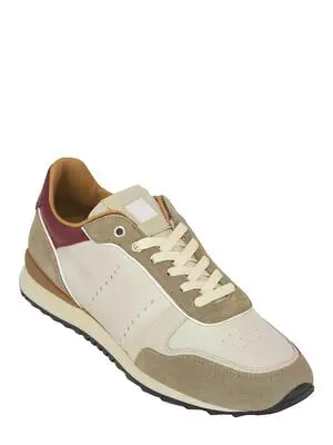 RUBIROSA Joan Panelled Suede-trim Sneakers - Neutrals