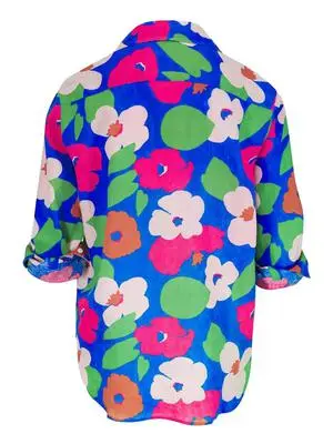 Frank & Eileen Eileen Floral Print Shirt - Blue