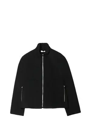 RIER Zip-up Fleece Sweater - Black