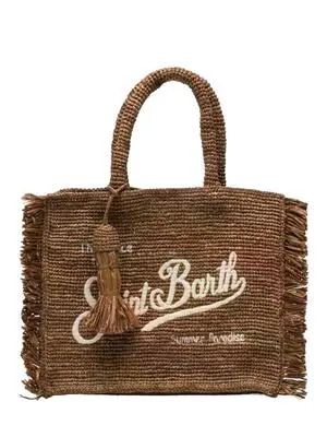 MC2 SAINT BARTH Colette Raffia Tote Bag - Brown