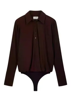 Coperni Draped Boxy Bodysuit - Red