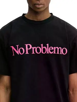 NO PROBLEMO Logo Print T-shirt - Black
