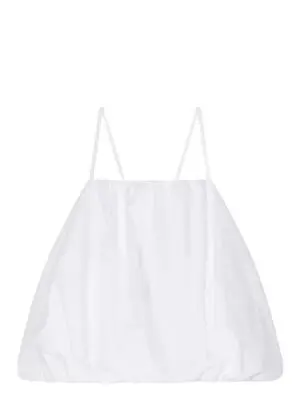 Armani Exchange Spaghetti Strap Bubble Hem Top - White
