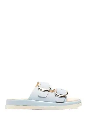 SERGIO MORETTI FIRENZE Double Strap Mules - Blue