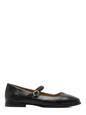 SERGIO MORETTI FIRENZE Leather Ballet Flats - Black