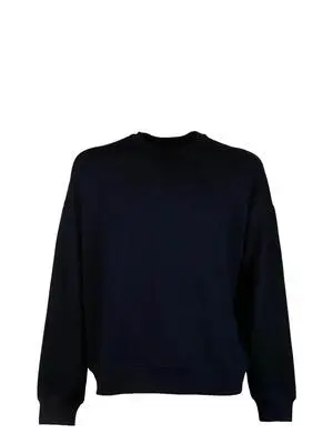 OWN Logo Embroidered Dropped-shoulder Sweater - Blue