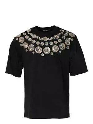 DOLCE & GABBANA Coin-print Cotton T-shirt