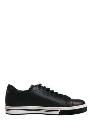 DOLCE & GABBANA Dolce & Gabbana Logo-Patch Leather Sneakers