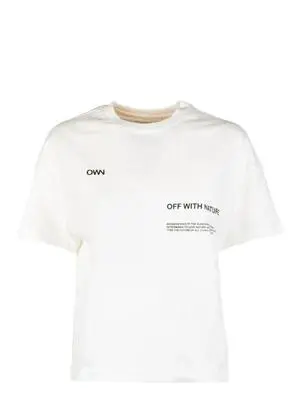 OWN Logo Print T-shirt - Neutrals