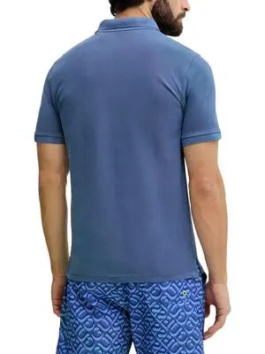 Guess Triangle-logo Polo Shirt - Blue