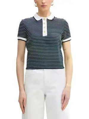 Guess Striped Short-sleeve Polo Shirt - Black