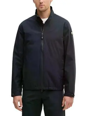 Guess Logo Patch Zip-up Jacket - Blue