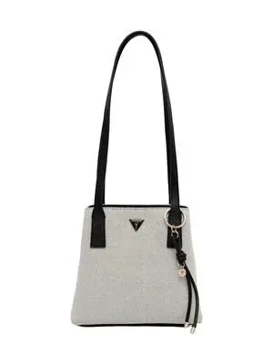 Guess Logo Plaque Shoulder Bag - White