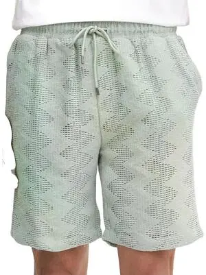 Guess Knitted Zigzag Shorts - Green