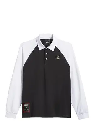 Adidas Tyshawn Rugby Long Sleeve Shirt - Black/white