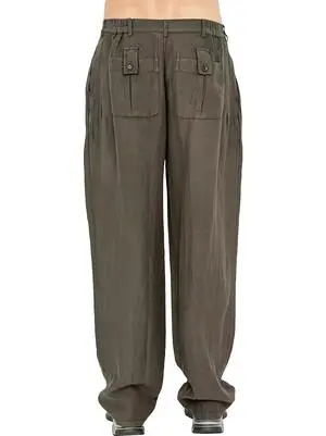 Andrea Ya'aqov Pleated Patch-pocket Trousers - Brown