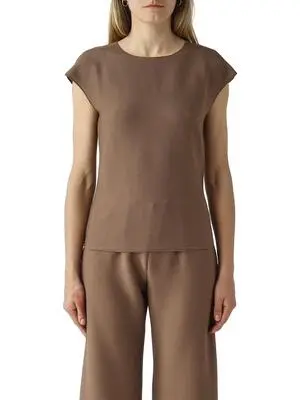 Max Mara Ribbed Top - Coffee