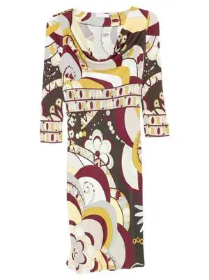 Emilio Pucci Printed Midi Dress - Red