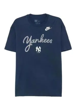 Nike X Mlb New York Yankees Logo-print T-shirt - Blue