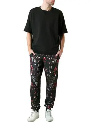 COUNTY OF MILAN Printed Track Pants - Black