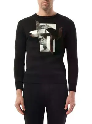 Neil Barrett Abstract Photographic Print Sweatshirt - Black