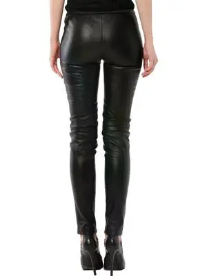 Emilio Pucci Zip-detail Leather Trousers - Black